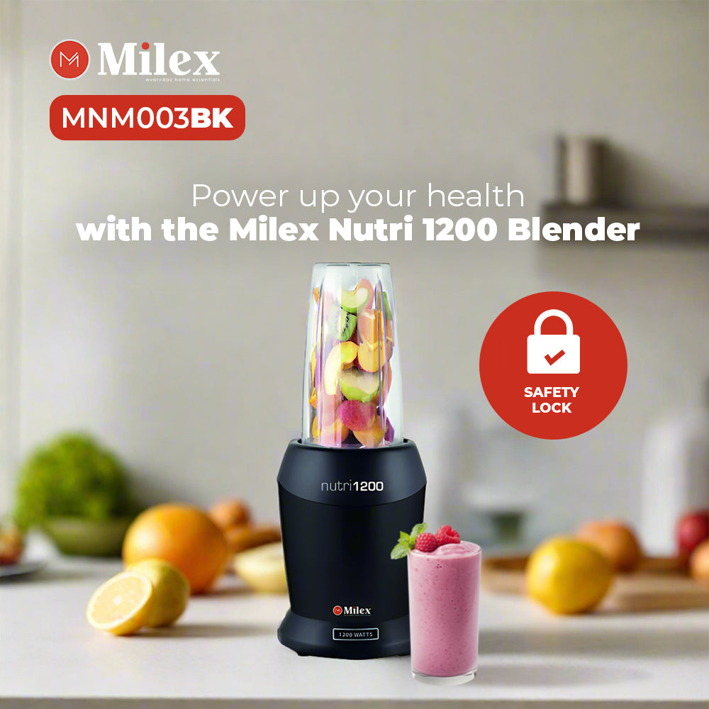 Milex Nutri 1200 Blender - Black | Milex South Africa