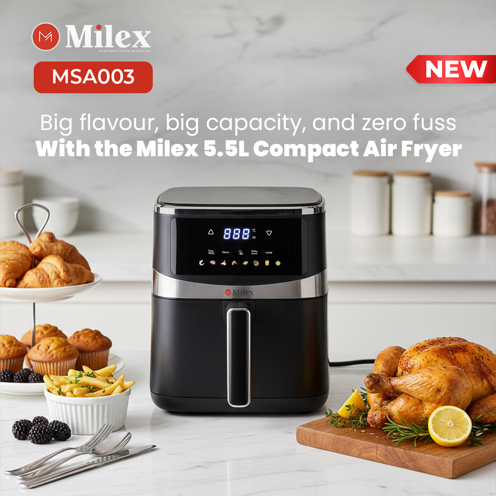 NEW Milex 5.5L Compact Air Fryer | Milex South Africa