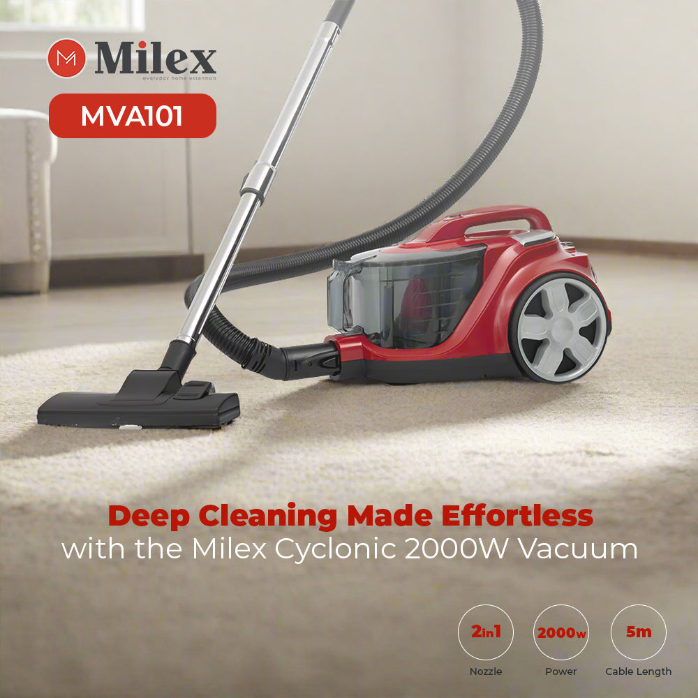Milex Cyclonic 2000W Vacuum Cleaner | Milex South Africa
